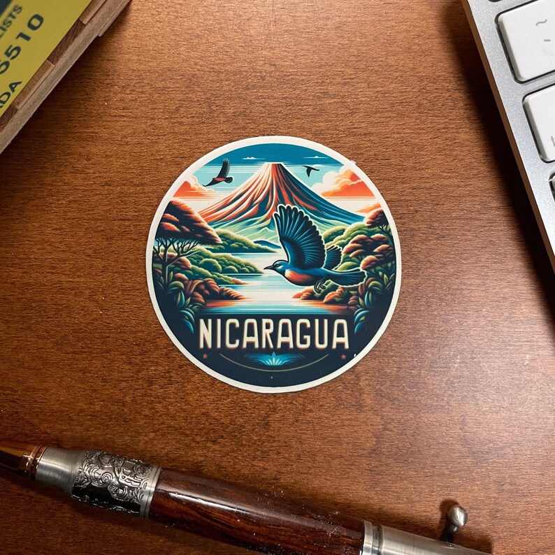 Nicaragua, Stickers, Weatherproof Sticker, Travel Journal, Suitcase ...