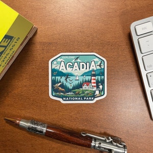 Acadia National Park, Stickers, Weatherproof Sticker, Travel Journal ...