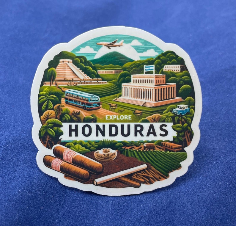 Honduras, Stickers, Weatherproof Sticker, Travel Journal, Suitcase ...
