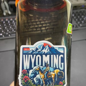Wyoming, Stickers, Weatherproof Sticker, Travel Journal, Suitcase ...