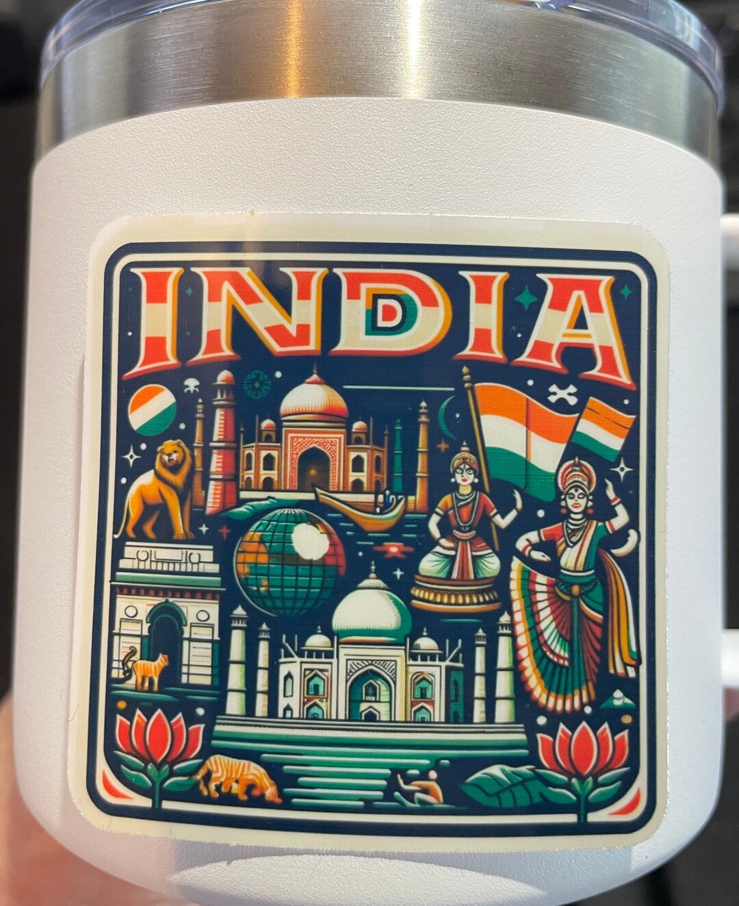 India, Stickers, Weatherproof Sticker, Travel Journal, Suitcase Sticker ...