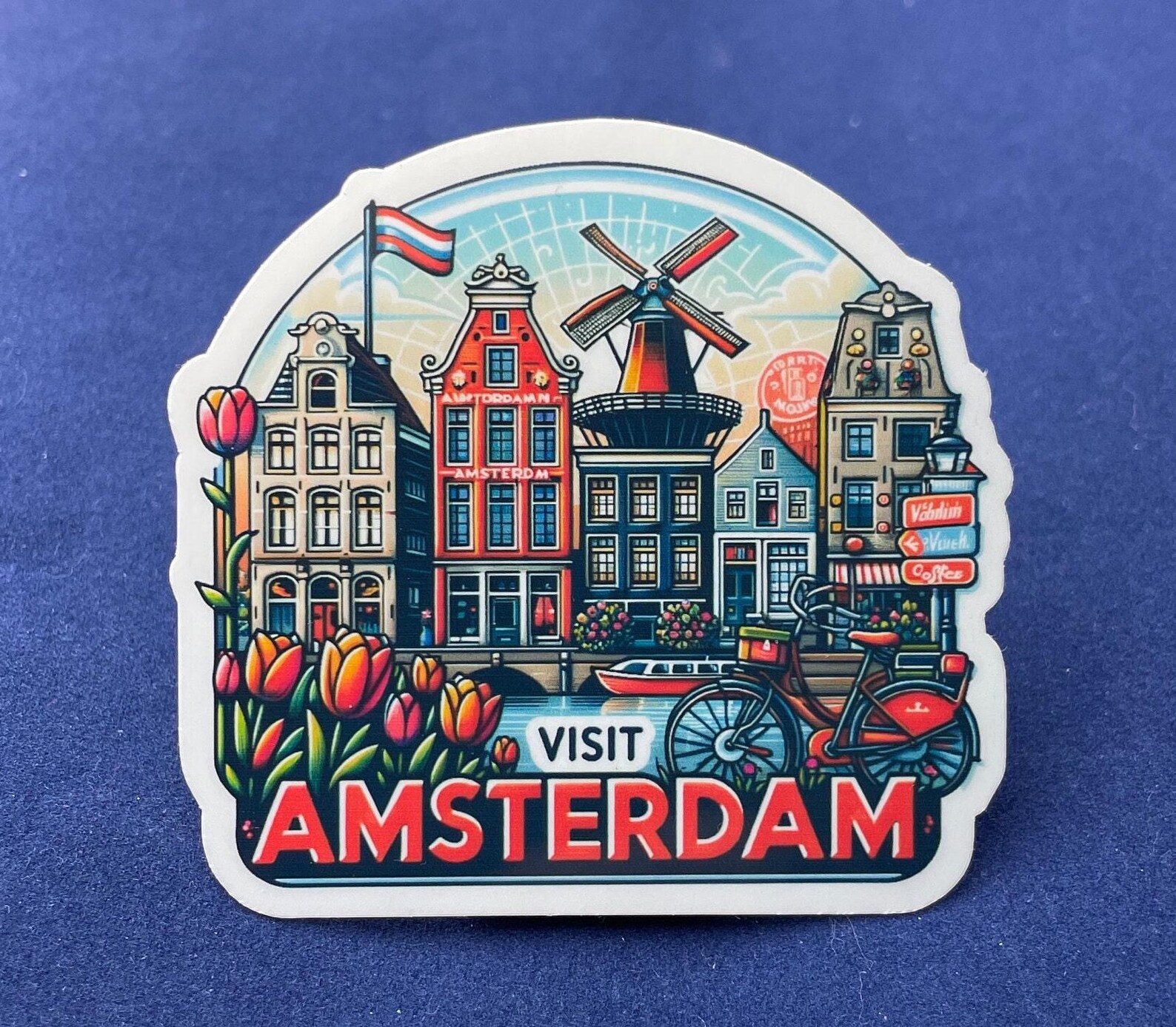 Amsterdam, Stickers, Weatherproof Sticker, Travel Journal, Suitcase ...