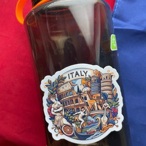 Italy | Italytravel | Waterproof Sticker | Vintage Travel Sticker ...