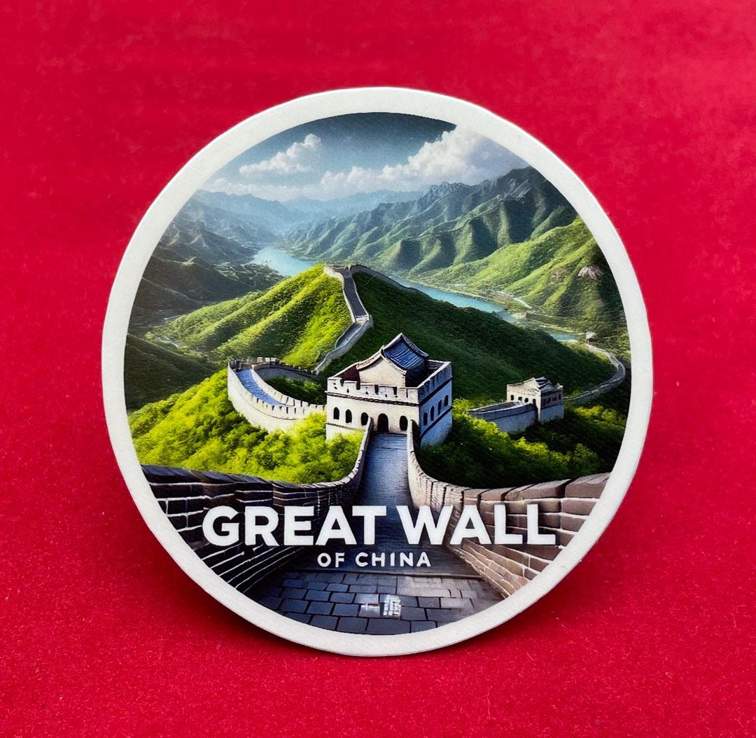 Great Wall of China, Stickers, Weatherproof Sticker, Travel Journal ...