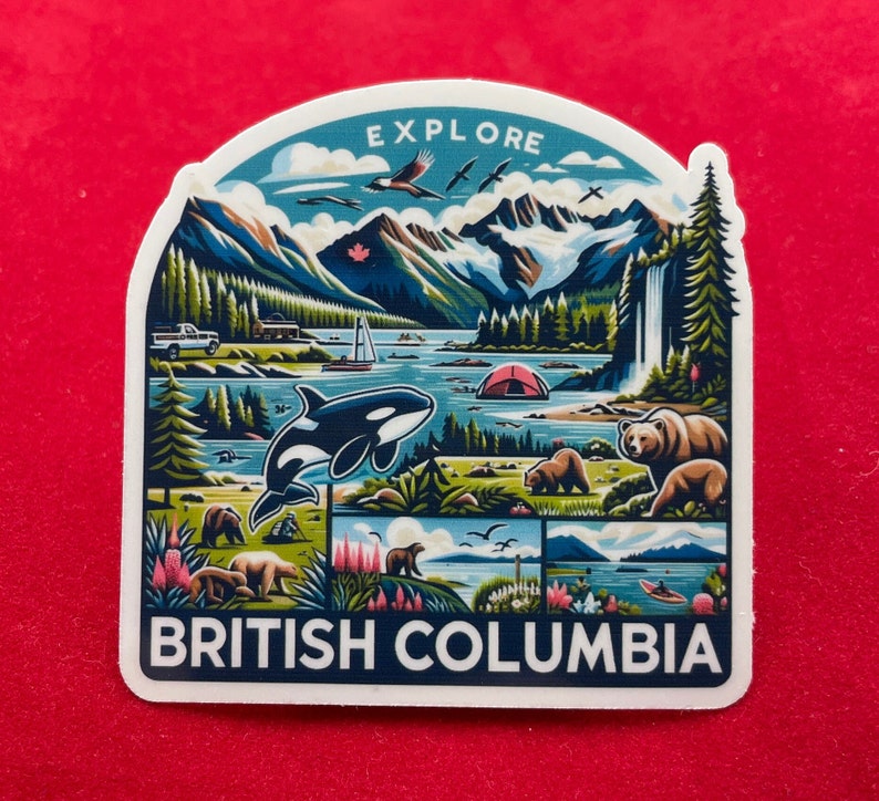British Columbia, Stickers, Weatherproof Sticker, Travel Journal ...