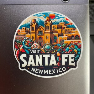 Santa Fe, New Mexico,stickers, Weatherproof Sticker, Travel Journal ...