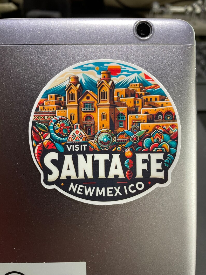 Santa Fe, New Mexico,stickers, Weatherproof Sticker, Travel Journal ...