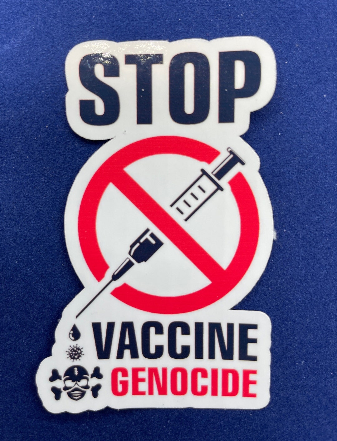 Stop Vaccine Genocide Sticker Advocacy for Health and Justice ...