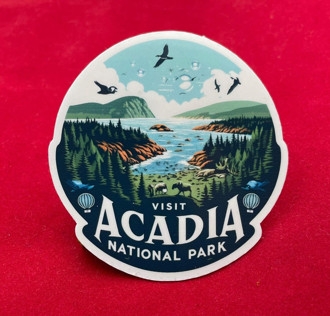 Acadia National Park, Stickers, Weatherproof Sticker, Travel Journal ...