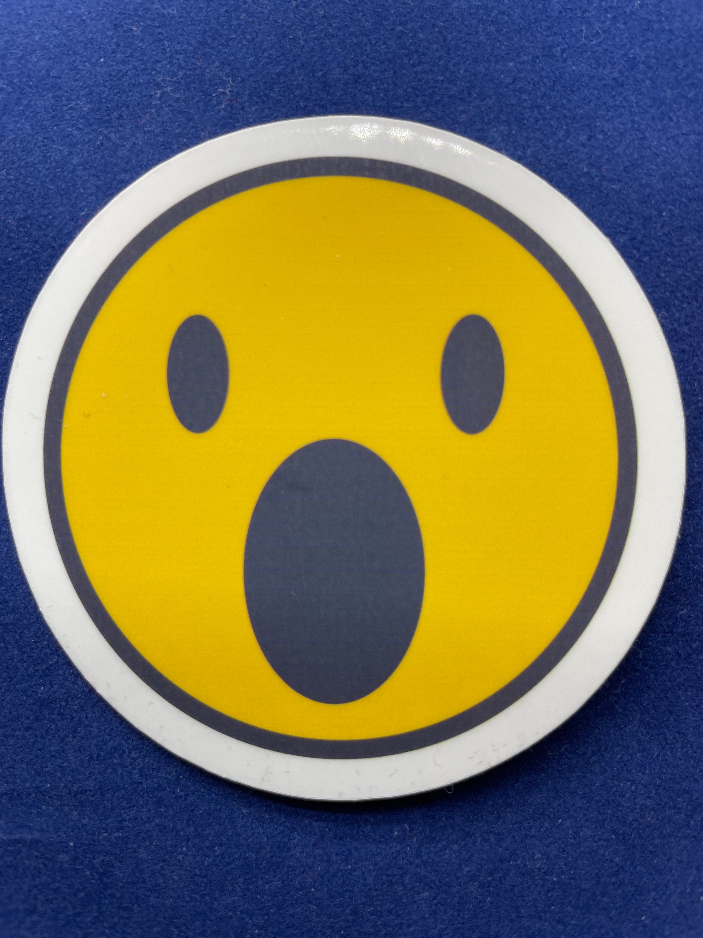 Emoji Emoji Sticker Shocked Face Surprised Emoji Sticker Waterproof ...