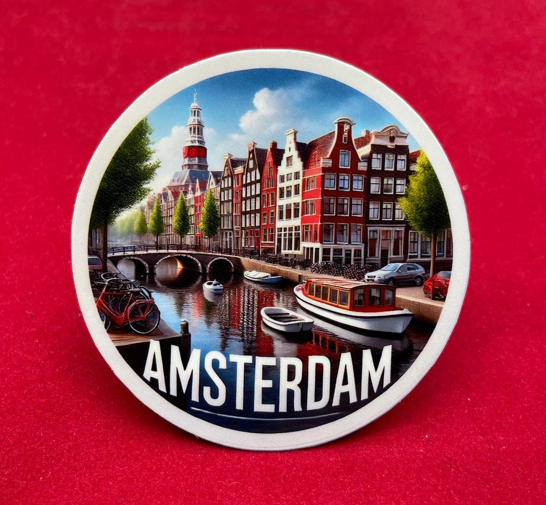 Amsterdam, Stickers, Weatherproof Sticker, Travel Journal, Suitcase ...