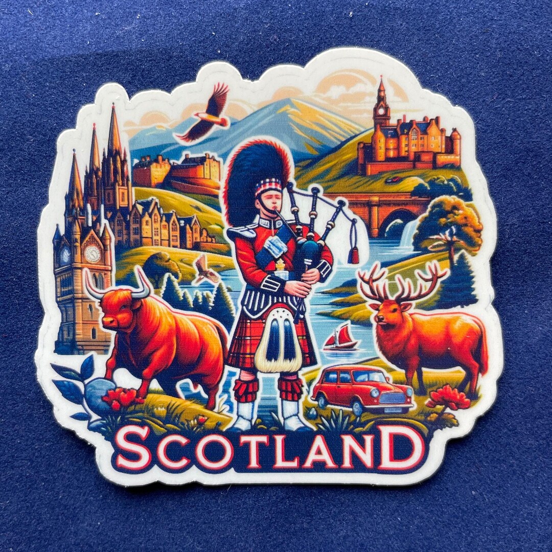 Scottish Highlands Waterproof Sticker | Scotland Travel Decal - Etsy