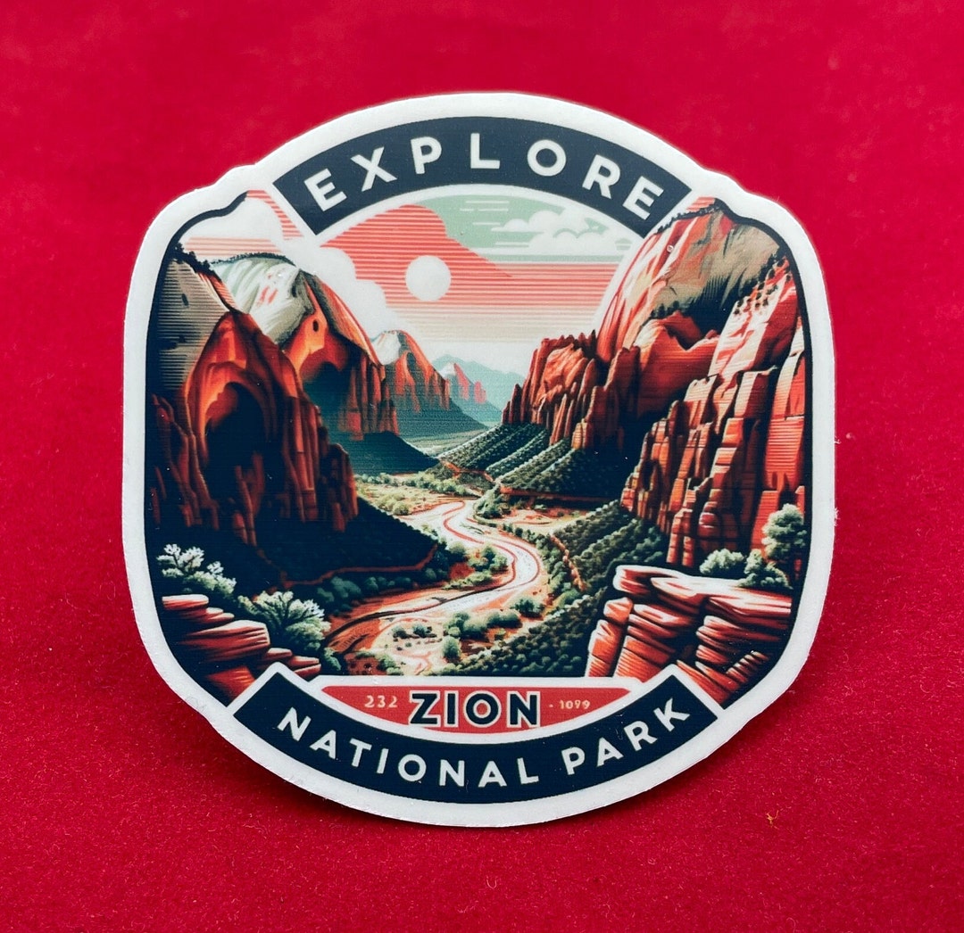 Zion National Park, Stickers, Weatherproof Sticker, Travel Journal ...