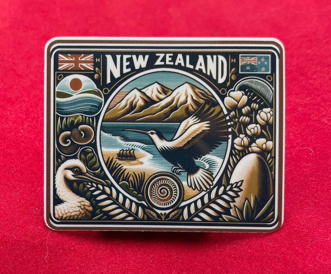 New Zealand, Stickers, Weatherproof Sticker, Travel Journal, Suitcase ...