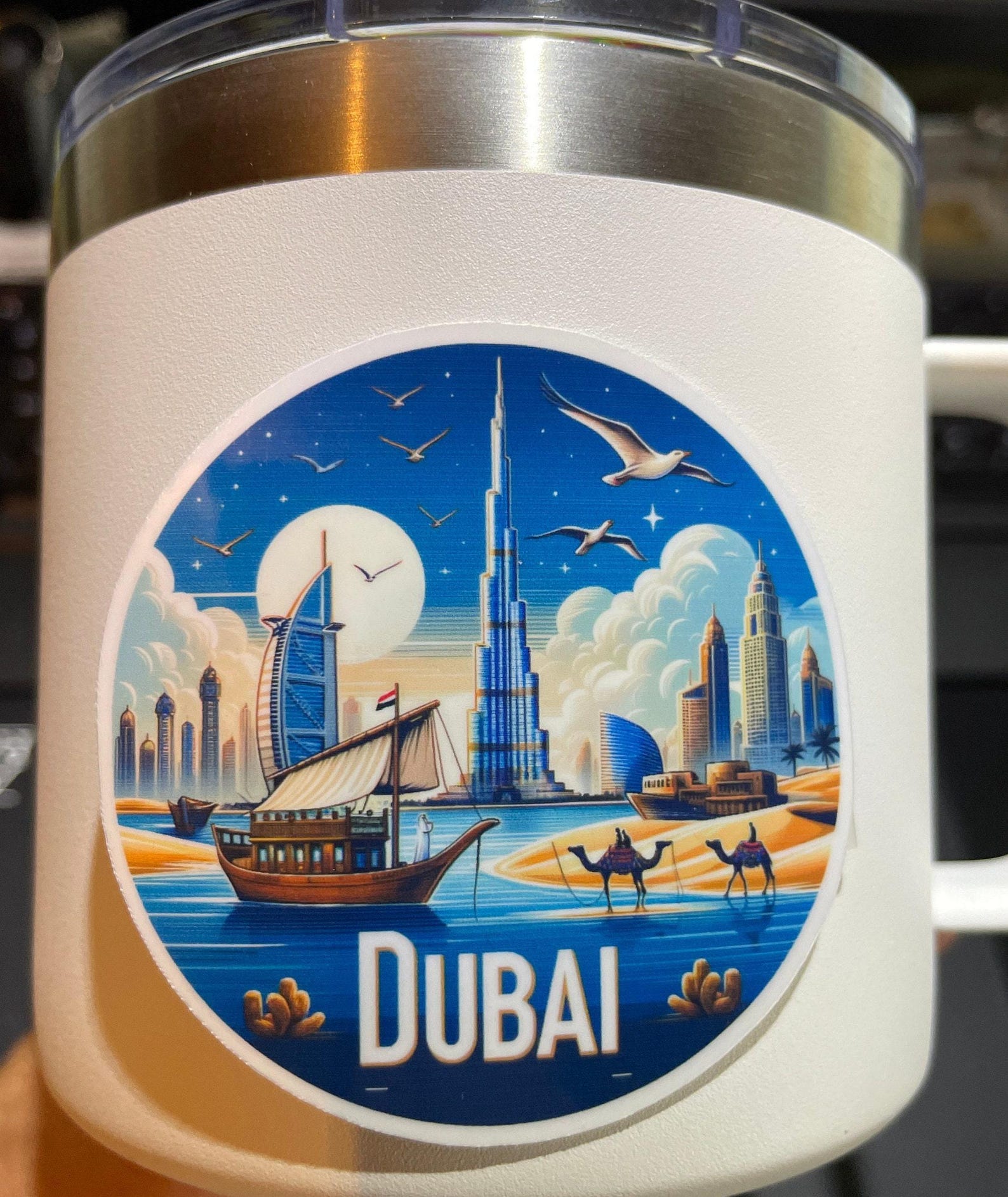 Dubai, Stickers, Weatherproof Sticker, Travel Journal, Suitcase Sticker ...