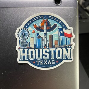 Houston, Texas, Stickers, Weatherproof Sticker, Travel Journal ...