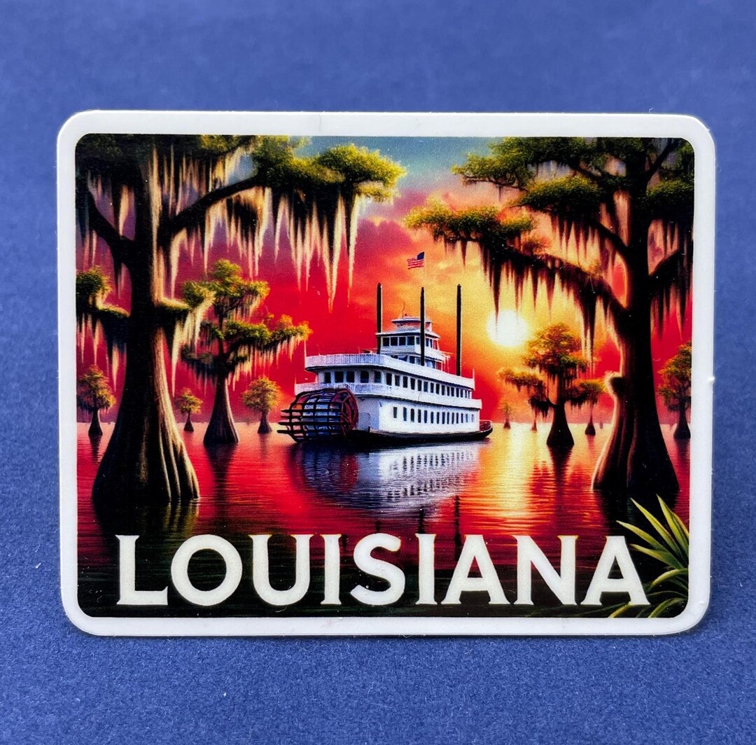 Louisiana, Stickers, Weatherproof Sticker, Travel Journal, Suitcase ...