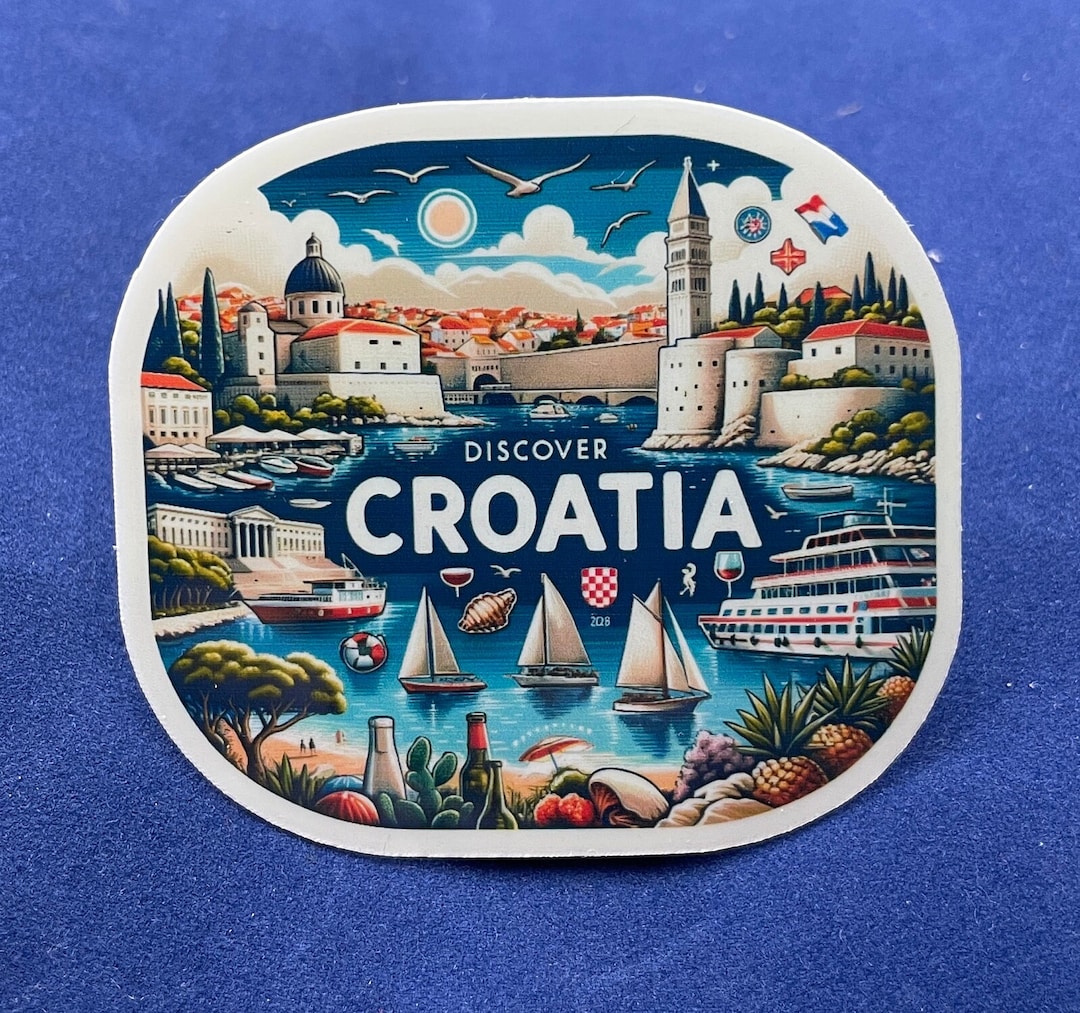 Croatia, Stickers, Weatherproof Sticker, Travel Journal, Suitcase ...