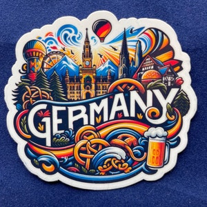 Germany, Stickers, Weatherproof Sticker, Travel Journal, Suitcase ...