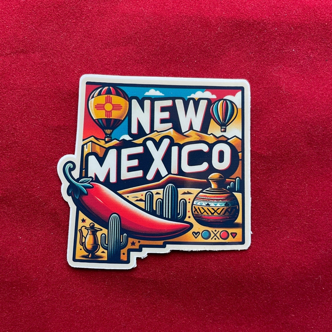 New Mexico, Stickers, Weatherproof Sticker, Travel Journal, Suitcase ...