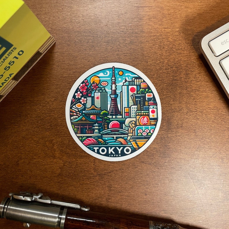 Tokyo, Stickers, Weatherproof Sticker, Travel Journal, Suitcase Sticker ...