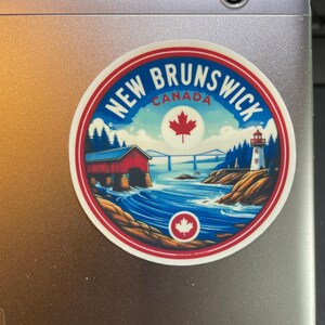 New Brunswick, Canada, Stickers, Weatherproof Sticker, Travel Journal ...