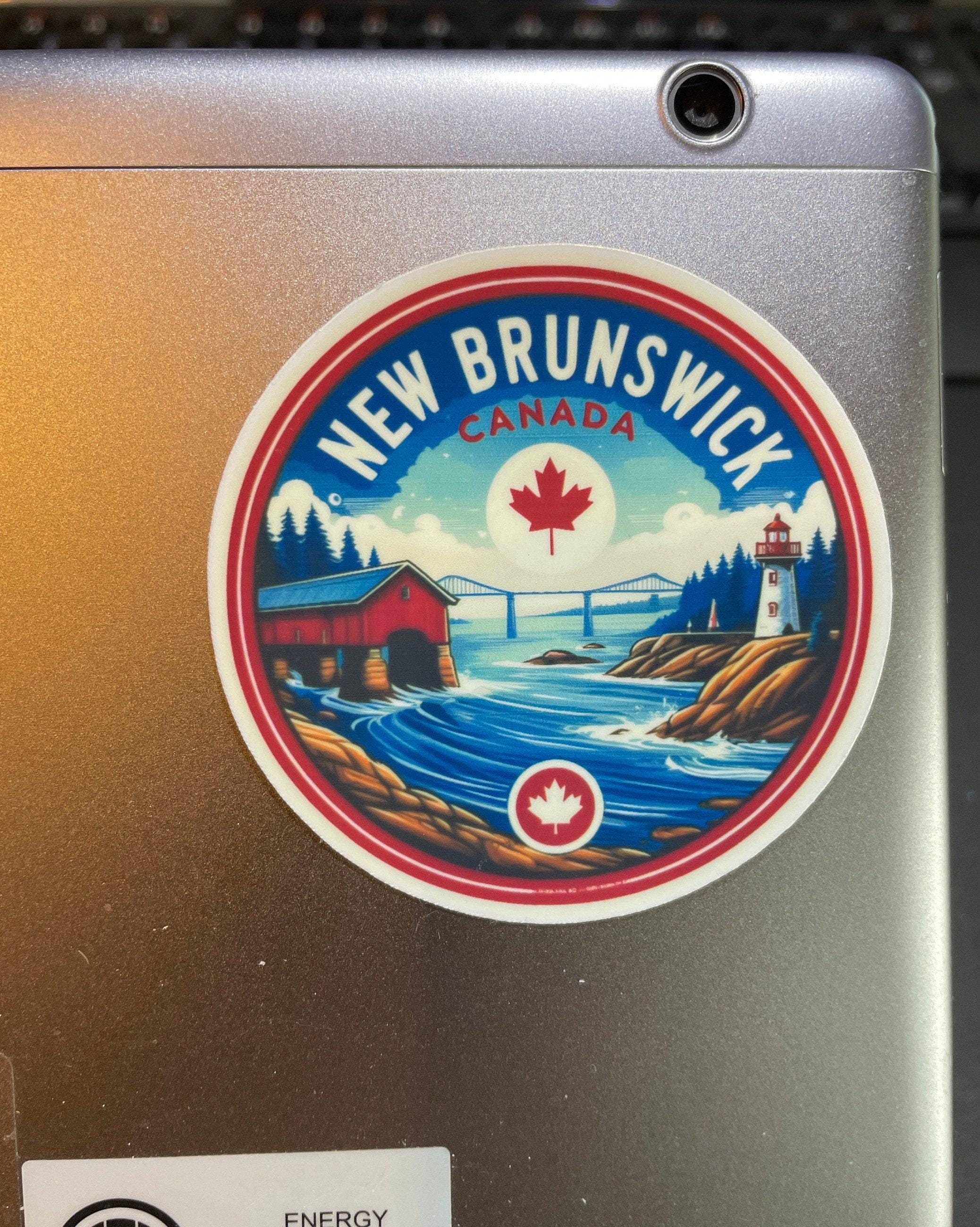 New Brunswick, Canada, Stickers, Weatherproof Sticker, Travel Journal ...