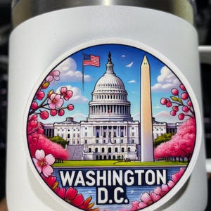 Washington,dc, Stickers, Weatherproof Sticker, Travel Journal, Suitcase ...
