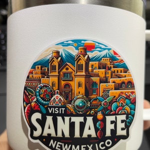 Santa Fe, New Mexico,stickers, Weatherproof Sticker, Travel Journal ...