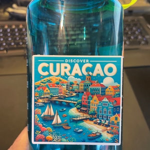 Curacao, Stickers, Weatherproof Sticker, Travel Journal, Suitcase ...