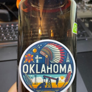 Oklahoma, Stickers, Weatherproof Sticker, Travel Journal, Suitcase ...