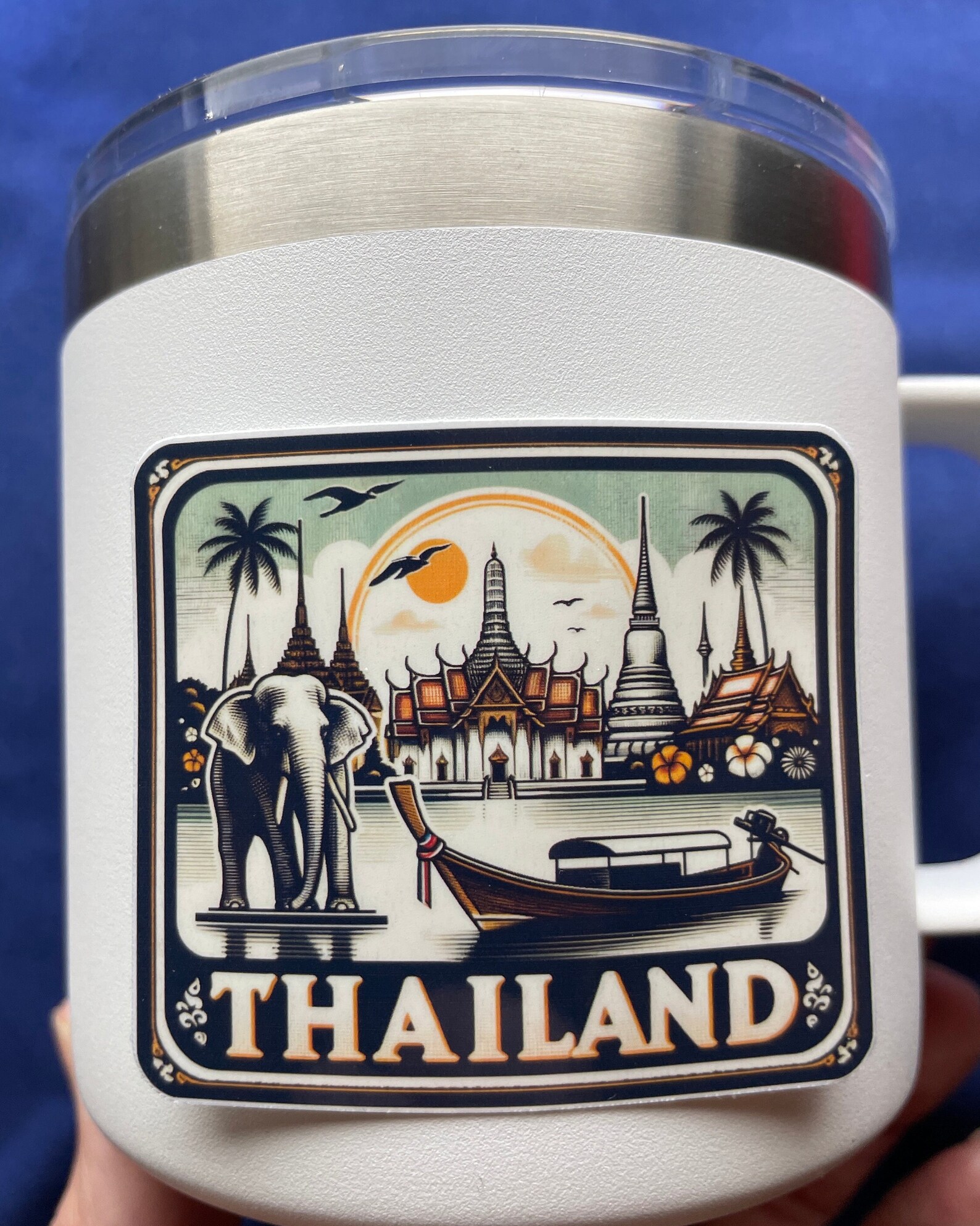 Thailand Thailand Travel Vintage Thailand Waterproof Sticker Travel ...
