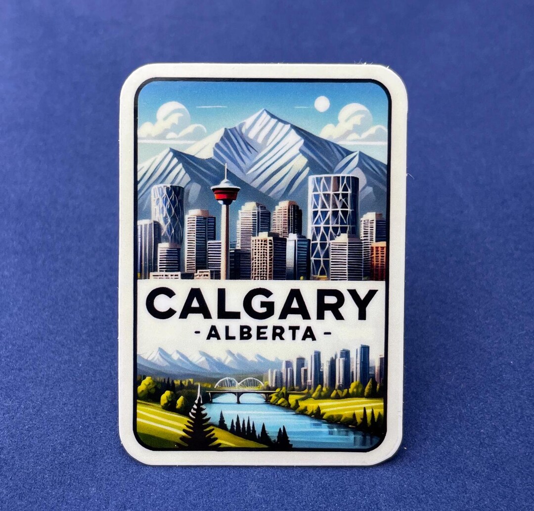 Calgary, Alberta, Canada, Weatherproof Sticker, Travel Journal ...