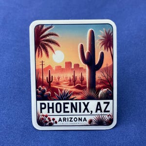 Phoenix, Arizona, Stickers, Weatherproof Sticker, Travel Journal ...