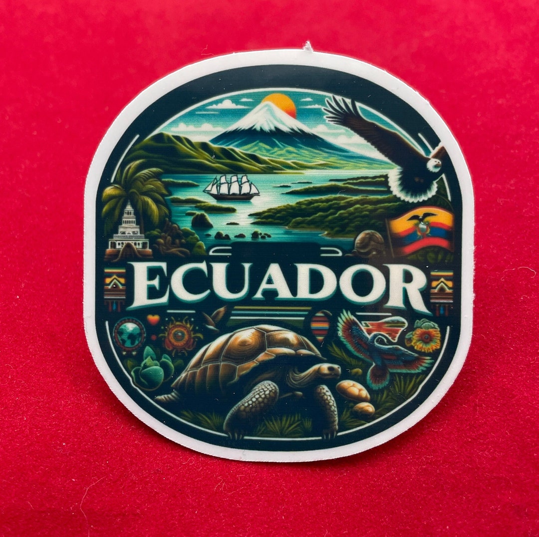 Ecuador, Stickers, Weatherproof Sticker, Travel Journal, Suitcase ...