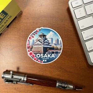Osaka, Japan, Stickers, Osaka, Weatherproof Sticker, Travel Journal ...