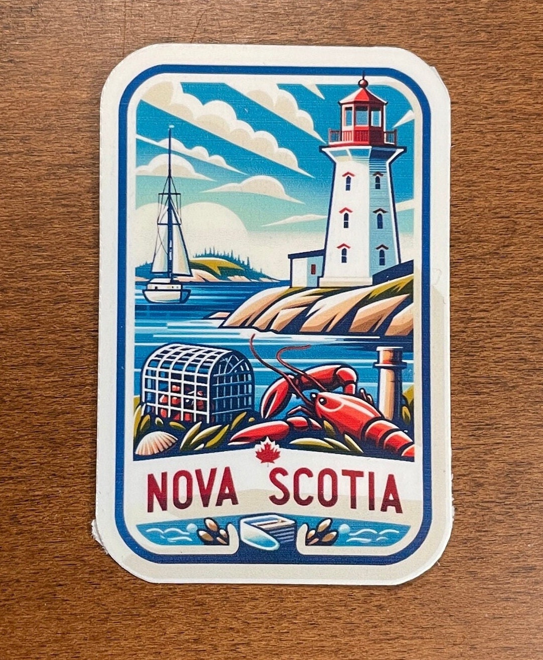 Nova Scotia Nova Scotia Travel Waterproof Sticker Vintage Travel ...