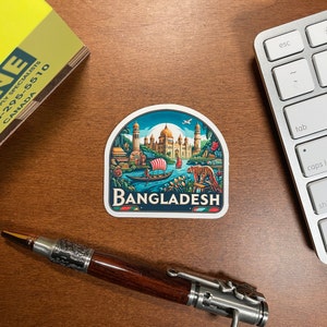 Bangladesh , Stickers, Weatherproof Sticker, Travel Journal, Suitcase ...