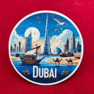 Dubai, Stickers, Weatherproof Sticker, Travel Journal, Suitcase Sticker ...