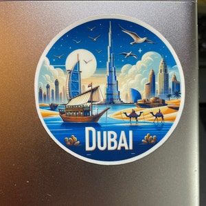 Dubai, Stickers, Weatherproof Sticker, Travel Journal, Suitcase Sticker ...