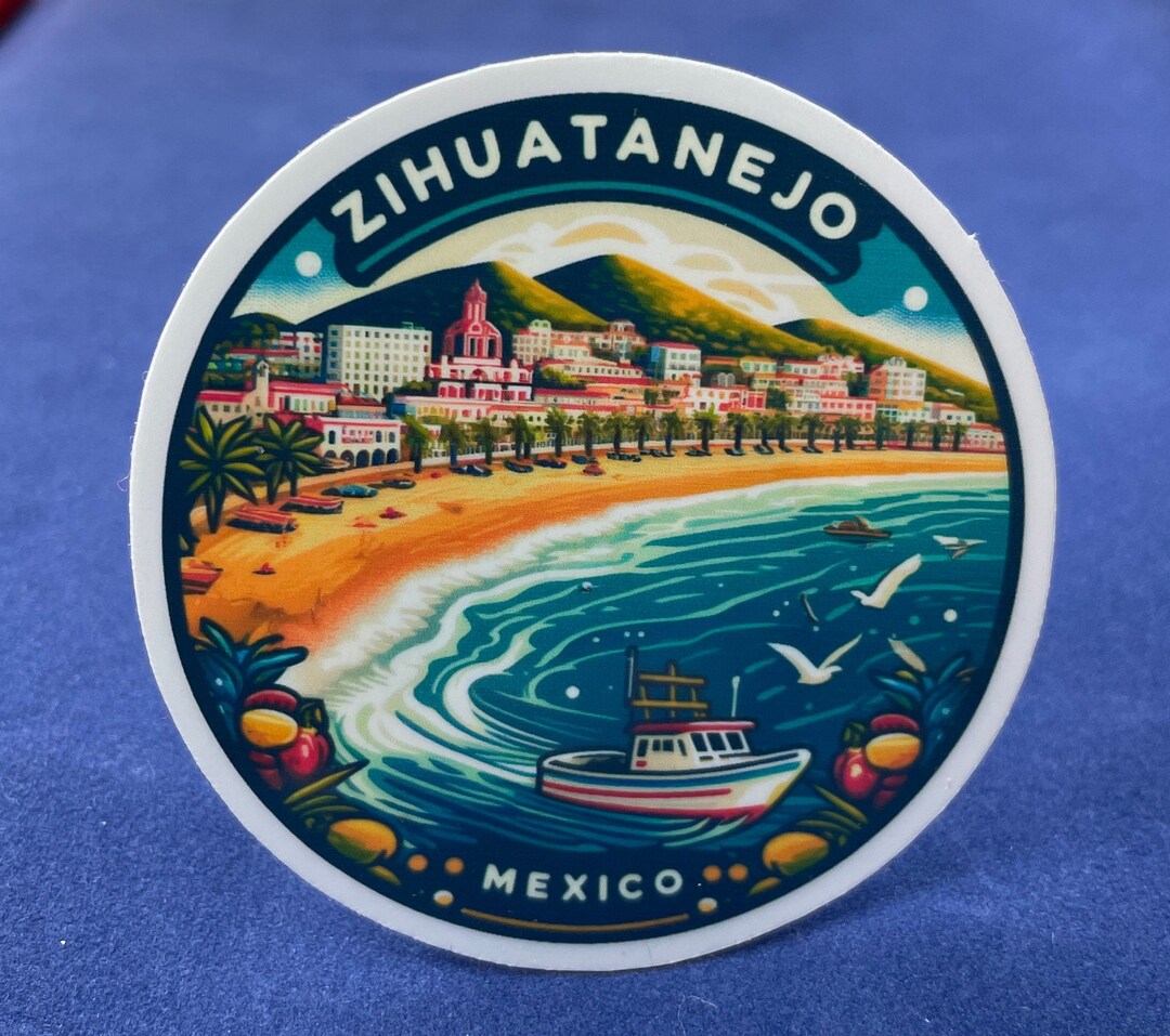 Zihuatanejo, Mexico, Stickers, Weatherproof Sticker, Travel Journal ...