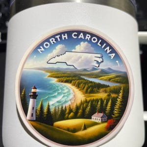 North Carolina, Stickers, Weatherproof Sticker, Travel Journal ...