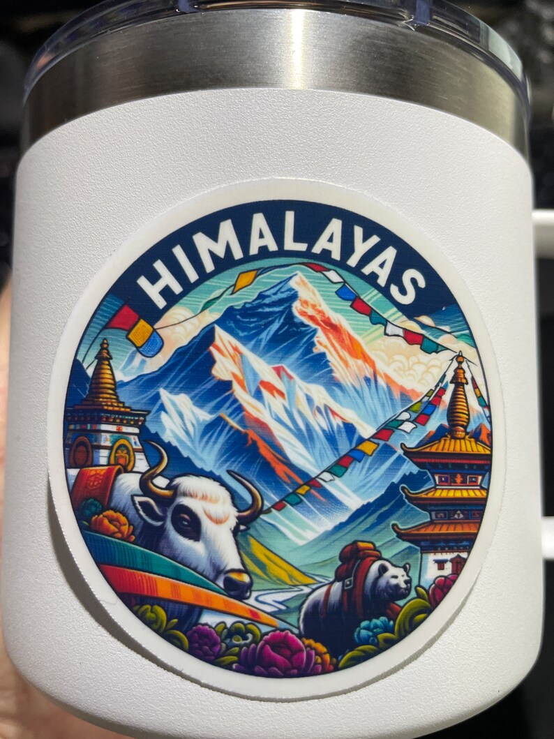 Himalayas, Stickers, Weatherproof Sticker, Travel Journal, Suitcase ...