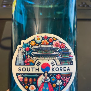 South Korea, Stickers, Weatherproof Sticker, Travel Journal, Suitcase ...