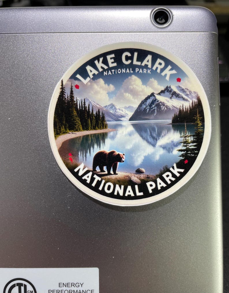 Lake Clark, National Park, Stickers, Weatherproof Sticker, Travel ...