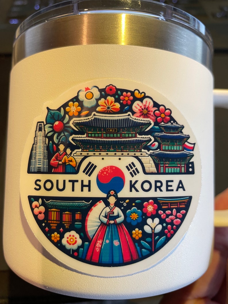 South Korea, Stickers, Weatherproof Sticker, Travel Journal, Suitcase ...
