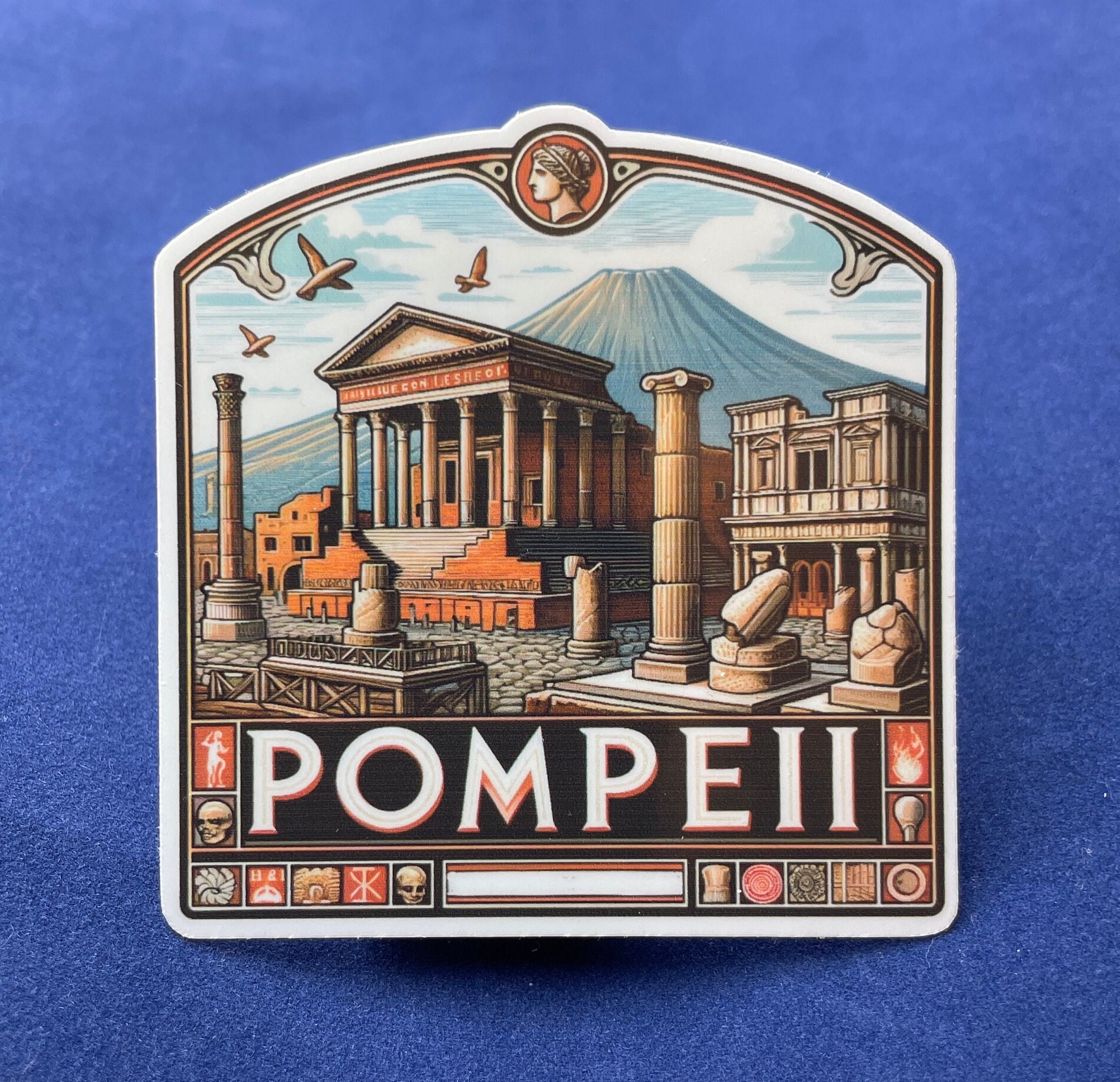 Pompeii, Rome, Italy, Stickers, Weatherproof Sticker, Travel Journal ...