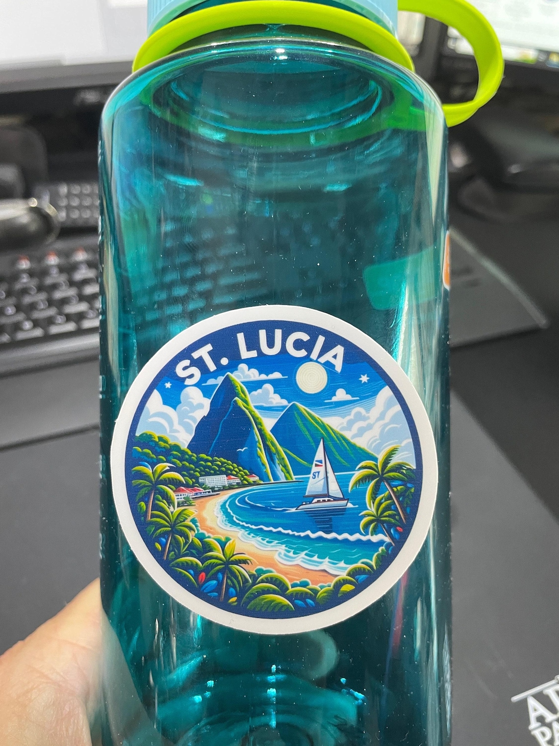St. Lucia, Stickers, Waterproof Sticker, Travel Journal, Suitcase ...