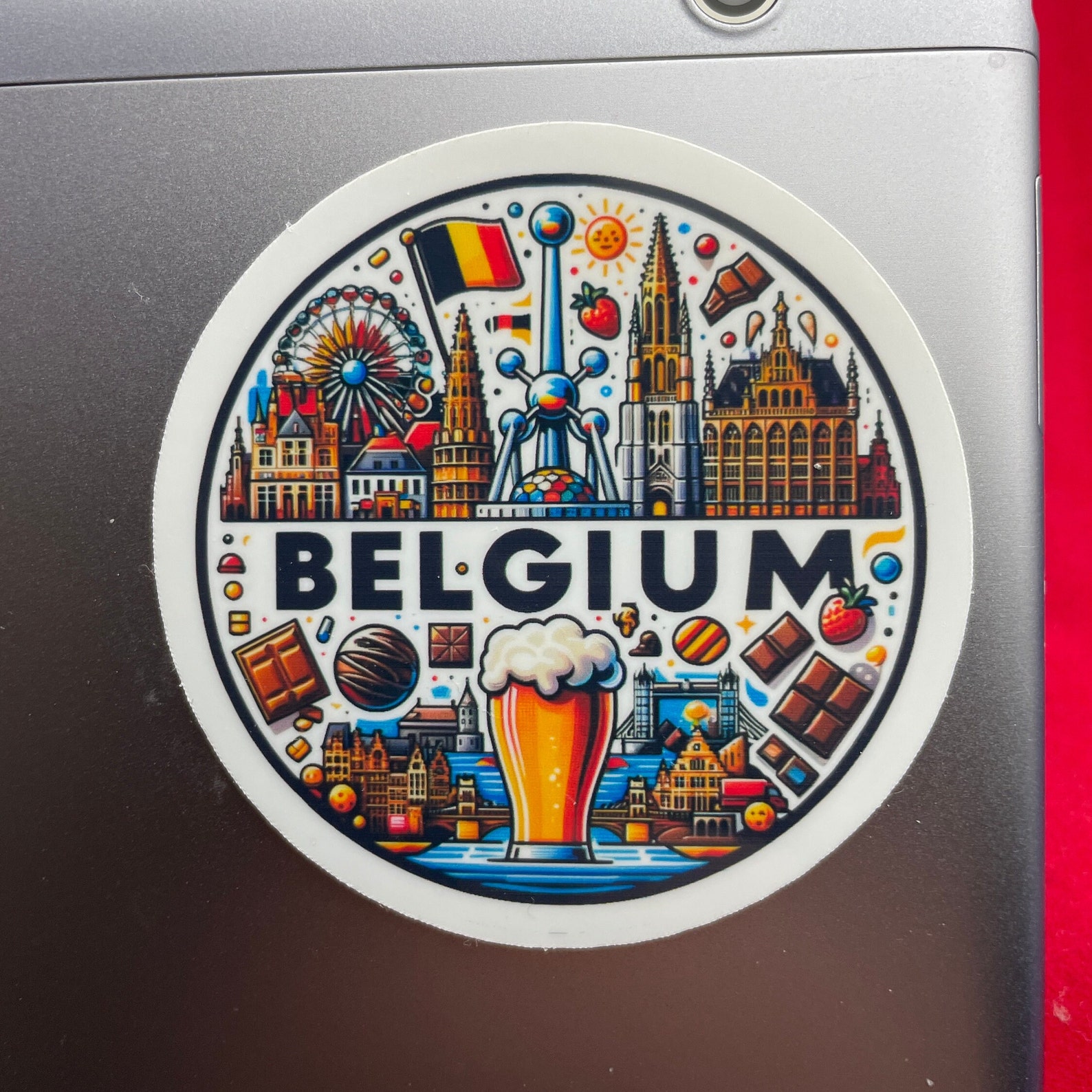 Belgium, Stickers, Weatherproof Sticker, Travel Journal, Suitcase ...