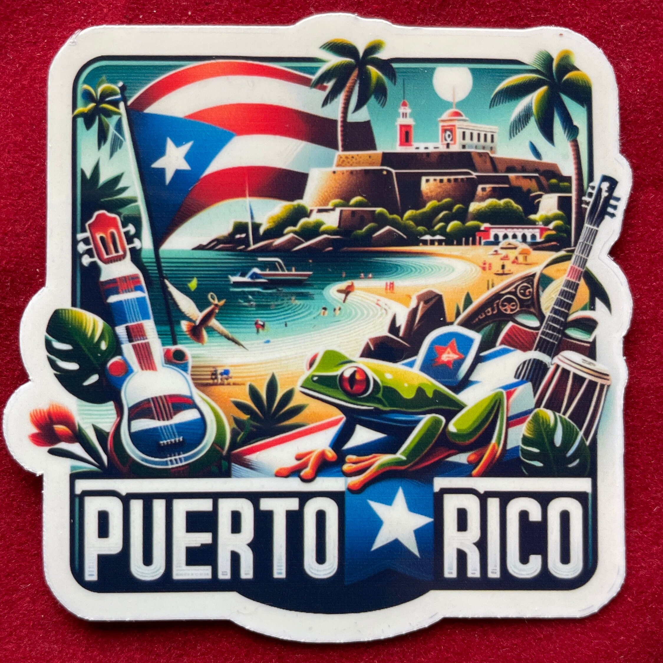 Puerto Rico Puerto Rico Sticker Waterproof Sticker Travel Sticker ...